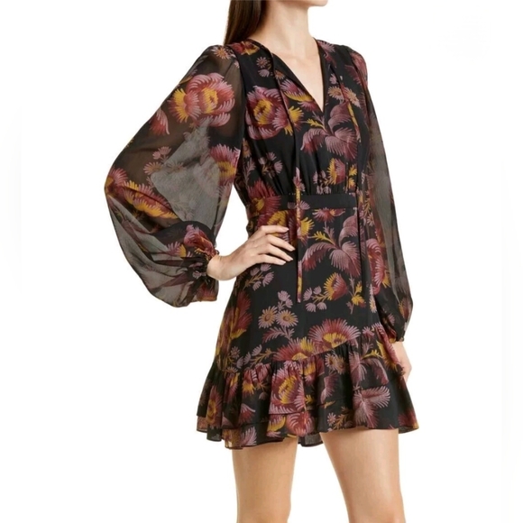 Ted Baker London | Dresses | Ted Baker Piara Sheer Lined Ruffle ...